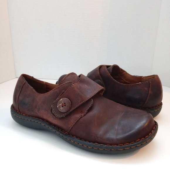 boc | Shoes | Boc Born Concept Brown Leather Hook N Loop Comfort ...